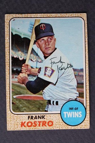 Minnesota Twins star Frank Kostro signed / autographed 1968 Topps ...
