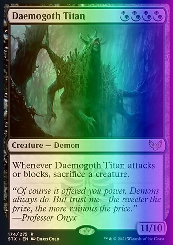 MTG Daemogoth Titan (174/447) Strixhaven School of Mages NM FOIL | eBay
