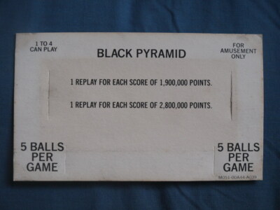 Black Pyramid Pinball In Collectible Pinball Machines | eBay
