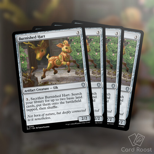 MTG Magic x4 Burnished Hart 0266 Commander Bloomburrow BLC Playset Elk ...