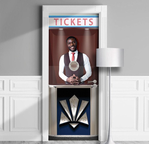Movie Ticket Booth Door Mural, Home Theater Wrap, Cover, Decal ...