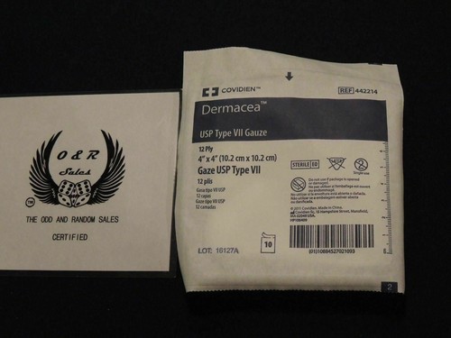 Dermacea USP Type VII Gauze Sponges Sterile 4" x 4" 12 ply (Packet of ...