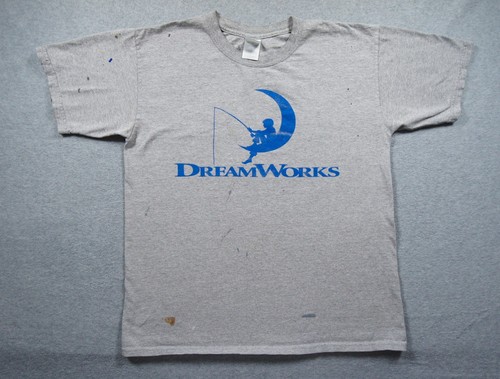 Vintage Dreamworks Shirt Mens Large Gray Movie Promo Graphic Tee Adult ...