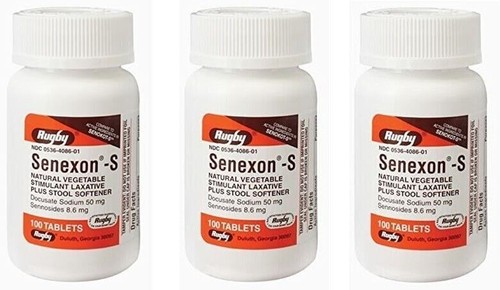 Rugby Senexon-S Stool Softener + Laxative 100 Tablets (3 Pack) | eBay