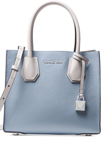 New MICHAEL KORS MERCER Studio MD Bonded messenger Leather tote bag ...