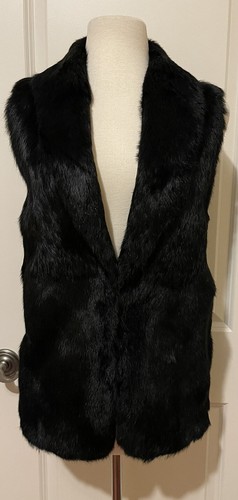 Elizabeth And James Black Rabbit Fur Vest/Coat-Sz-S-Beautiful | eBay