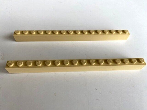 LEGO Technic Parts: 1x16 Beam, Part # 2465, Tan / Beige - 2 Pieces | eBay