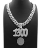 HIP HOP ICED RAP-A-LOT RECORDS PENDANT & 8mm 18" 20" 24" 30" ROPE CHAIN ...