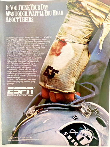 Los Angeles Raiders ESPN NFL Primetime Vintage 1988 Magazine Ad | eBay