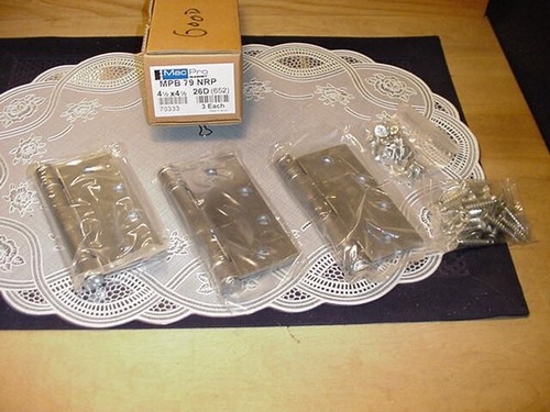 Set of THREE (3) MacPro MPB 79 NRP Full Mortise Hinge / Hinges 4-1/2" x ...