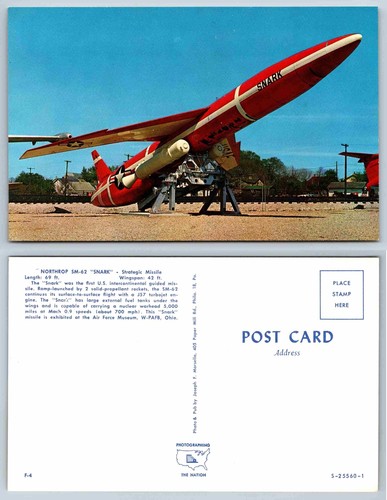 Postcard OH Northrop SM-62 Snark Missile Nuclear Warhead Air Force ...