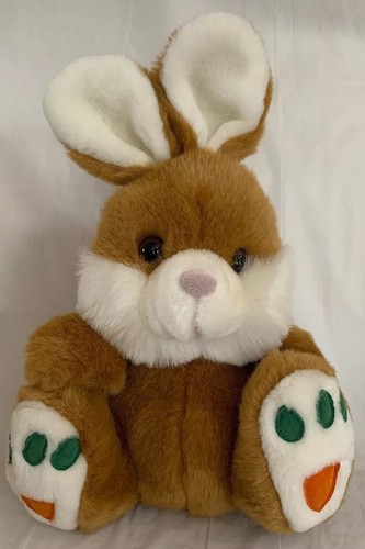 Vintage Plush Brown White bunny rabbit Bon Ton 1993 Stitched Carrot ...