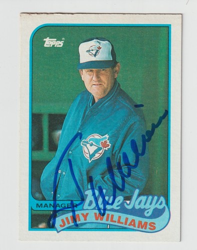 Jimy WIlliams - Signed 1989 Topps Card #594 - Toronto Blue Jays ...