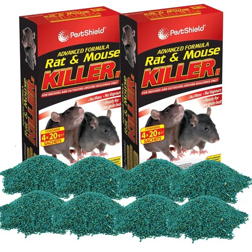 RAT MOUSE POISON BAIT MAX STRENGTH RODENT KILLER GRAINS KILLS IN A ...