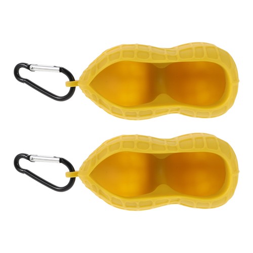 2pcs Golf Ball Pouch Holder for Men Women Silicone Peanut Shape 2-Ball ...