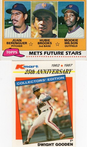 Dwight Gooden/Mookie Wilson/H Brooks Lot of 2 1981 Topps #259/1987 ...
