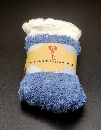 Blue Fleece Fluffy Sleeper Socks | eBay