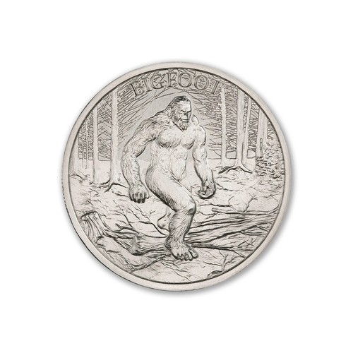 Bigfoot 1 oz .999 Fine Silver Round Sasquatch Intaglio Mint USA MADE IN ...