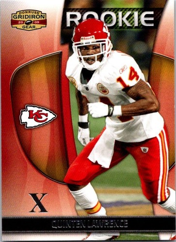 QUINTEN LAWRENCE 2009 Gridiron Gear RC Silver X #184 /250 ($0.75 MAX ...