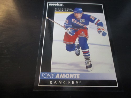 tony amonte (new york rangers - rw) 1992/93 pinnacle card #55 mint ...