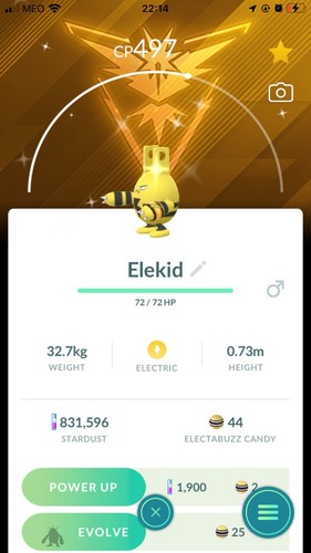 Shiny costume Elekid with backgroun pokemon go | eBay