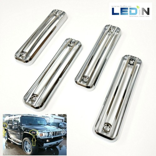 2003-2009 Hummer H2 SUV SUT Chrome Plated Side Marker Guard Trim ...