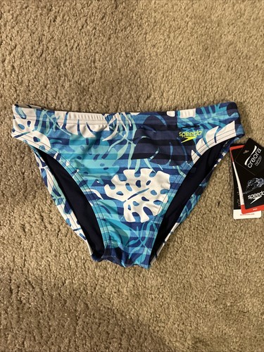Men's SPEEDO Solar 1" Blue Radience Swim Brief Size 32 NYLON / SPANDEX ...