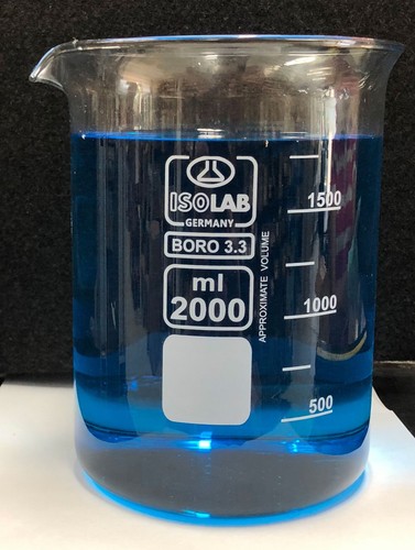 Qty 1 x BEAKER 2000ml ISOLAB Made in Germany graduated 3.3 borosilicate ...