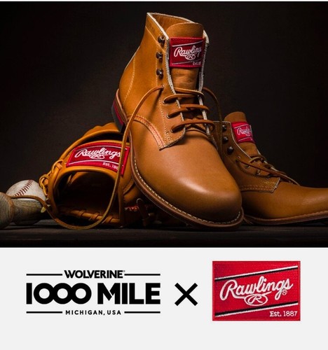 WOLVERINE 1000 MILE X RAWLINGS - LIMITED EDITION - CARAMEL LEATHER ...