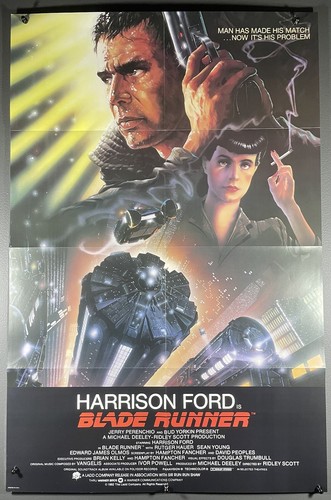 BLADE RUNNER One Sheet 27x41 Movie Poster - 1sh - ORIGINAL! | eBay