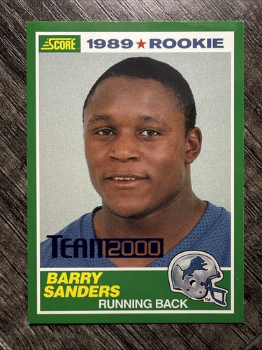 2000 Score Football Team 2000 Barry Sanders #TM01 Blue /1500 Detroit ...