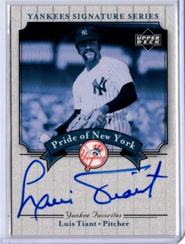 2003 UD Yankees Signature Series Baseball Pride of New York Luis Tiant ...