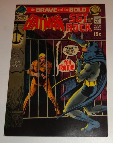 BRAVE AND BOLD #96 BATMAN SGT ROCK NICK CARDY GLOSSY VF | eBay