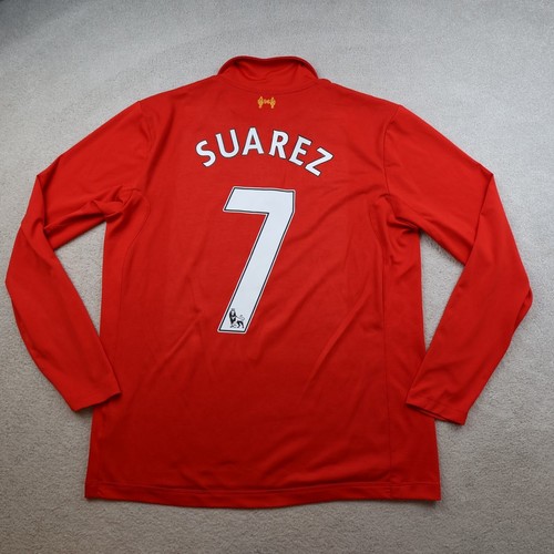 Liverpool Shirt Large Red Home Kit 2012 2013 Warrior Jersey Luis Suarez ...