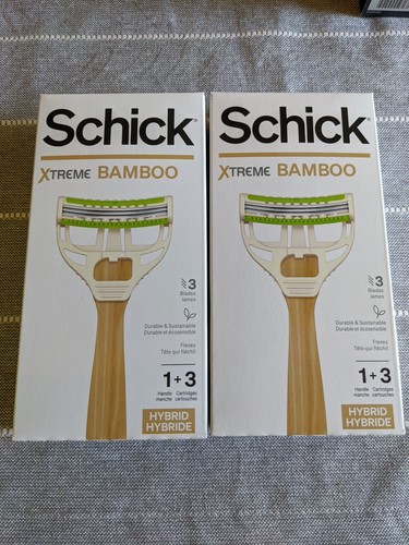 2 Packs Schick Xtreme Bamboo Hybrid Disposable 3 blade Razors | eBay