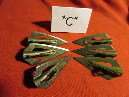 Vintage BEAR Archery Broadheads, Lotx6, W/Razors, Bear Razorheads ...