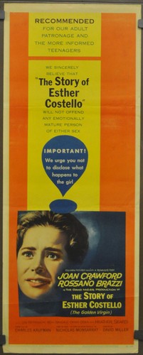 THE STORY OF ESTHER COSTELLO 1957 ORIGINAL 14X36 MOVIE POSTER JOAN ...