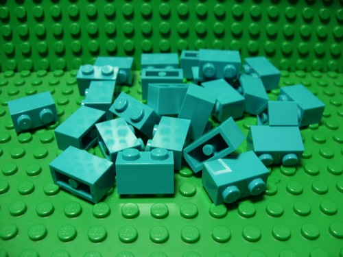 ** 25 CT LOT ** Lego NEW dark turquoise 1 x 2 bricks Lot of 25 | eBay