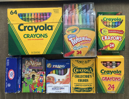 Lot of Crayons New and Used 2lbs + Mixed Brands Mostly Crayola | eBay