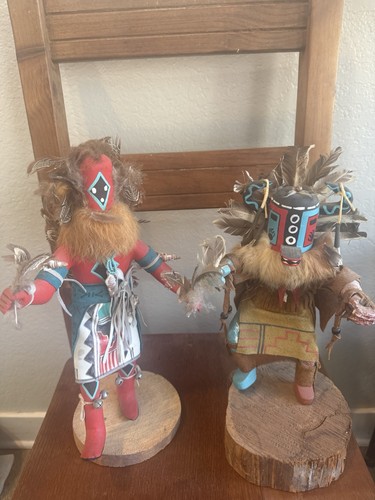 DM Clancey Handmade Hopi Kachina Dolls Hetoto & Red Chasing Star Native ...