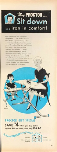 Vintage 1956 Proctor And New Little Miss Proctor Ironing Tables ...