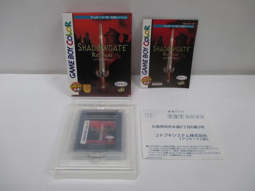 Gameboy Color SHADOWGATE RETURNS Cartridge Only Nintendo 9365 gbc for ...
