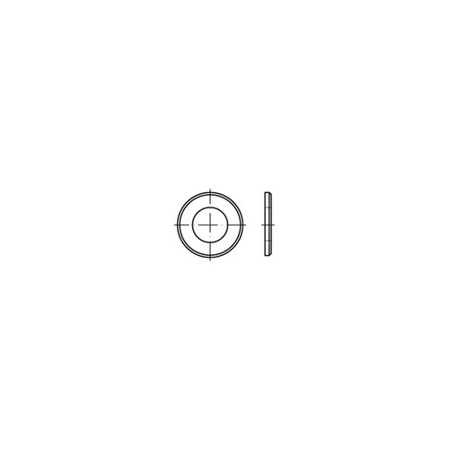 DIN 125-B/ISO 7090 Unterlegscheibe Messing B 1,3mm blank gedreht mit ...