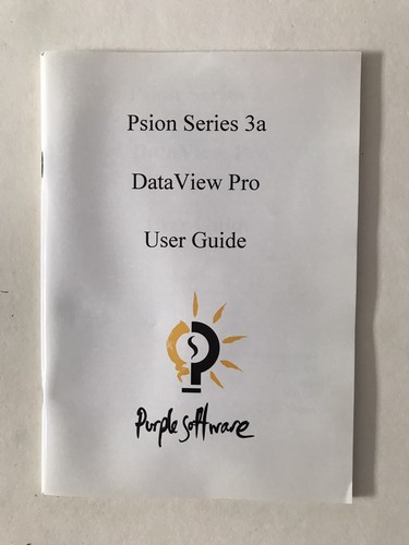 Psion Series 3a Data View Pro User Guide | eBay
