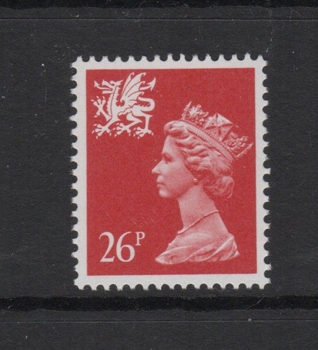 GB WALES SG W61a MNH MINT STAMP 26p Rosine PP P 15x14 Machin Definitive ...