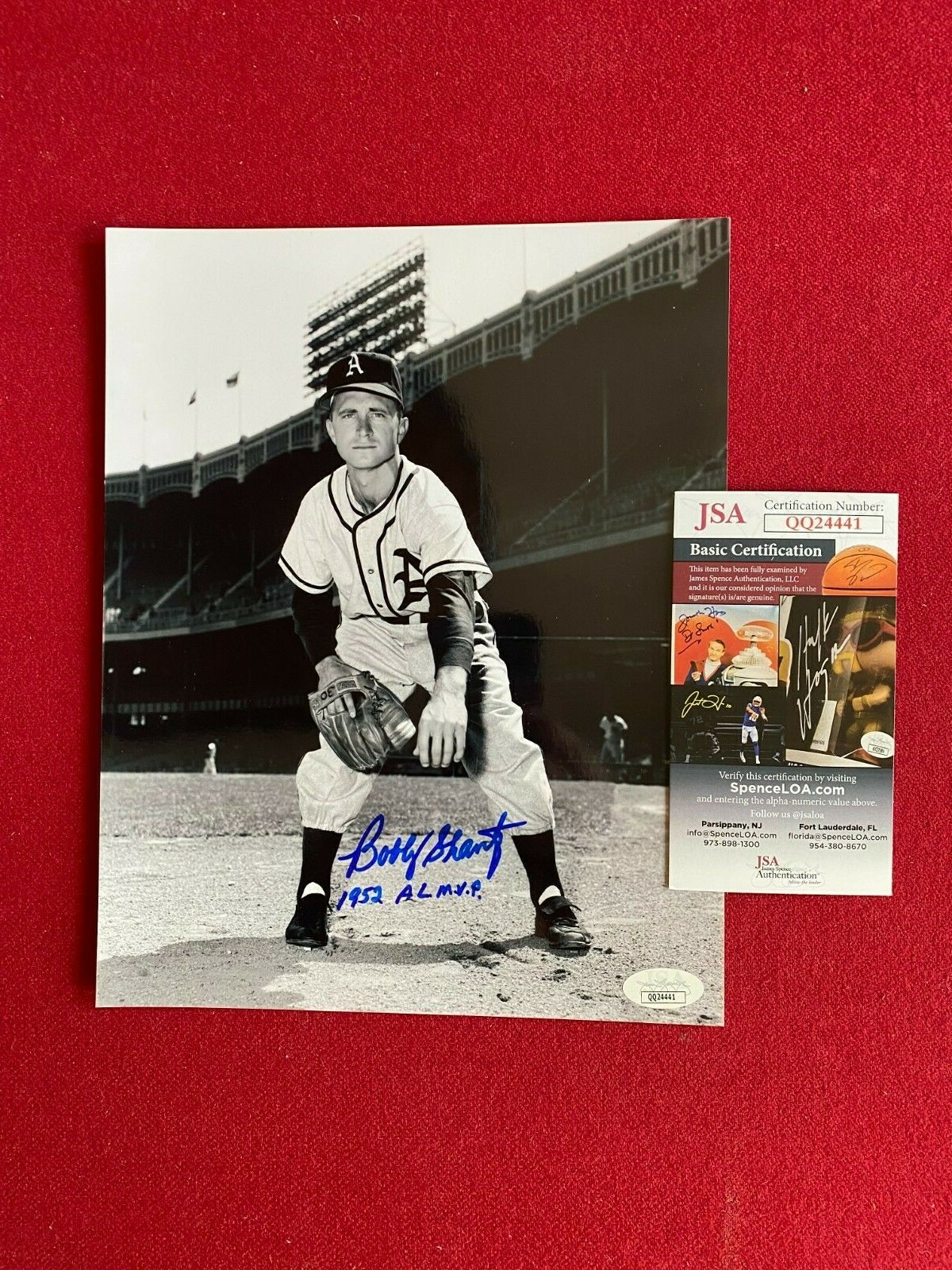 Bobby Shantz Autographed Signed , "" (JSA) 8X10 Photo (1952 Al MVP ...