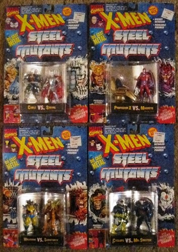 X-MEN STEEL MUTANTS LOT OF 4 SETS MOC (1994) WOLVERINE, SABRETOOTH ...