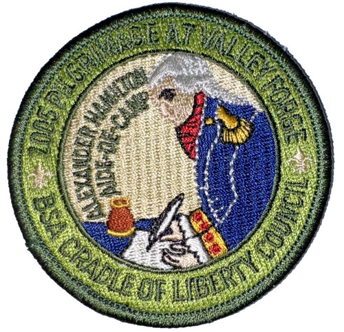2005 Valley Forge Pilgrimage Round Patch, Alexander Hamilton Aide-De ...