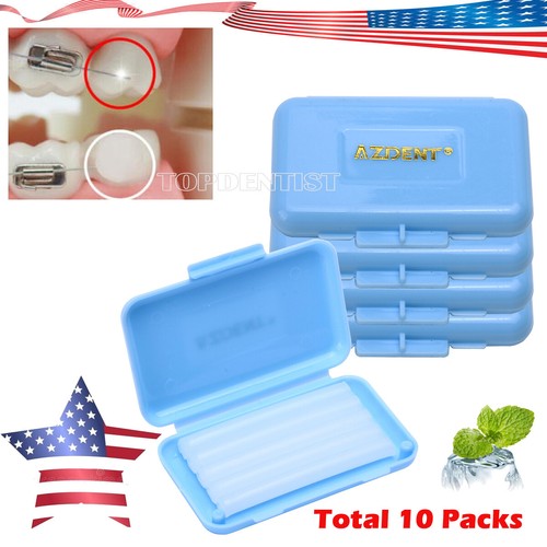 10pks Dental Orthodontics Wax Mint Scent Relief Braces Gum Irritation ...