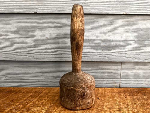 Antique Primitive Wood Pestle Masher Vintage Natural Aged Patina ...